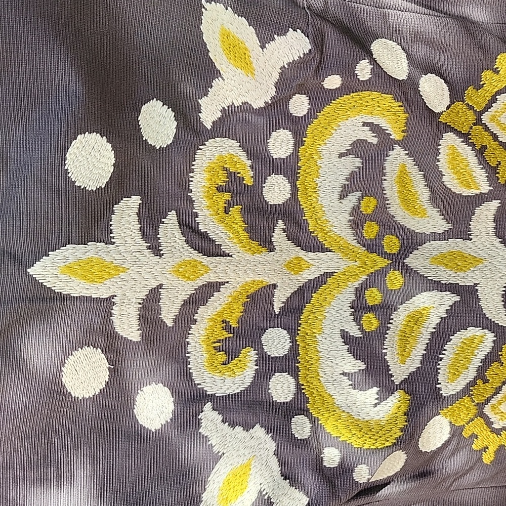 Tabitha Gray Midi Form Fitting Dress With Embroidery,… - Gem